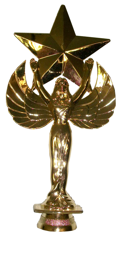 Gold 7 ¼” Victory Female with Star Trophy Figure - Arnold Enterprise